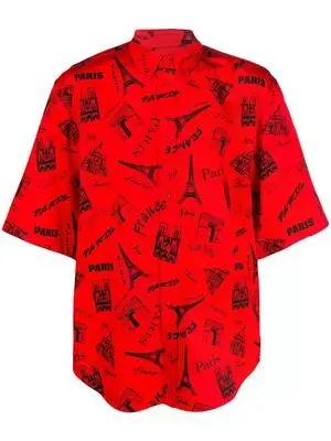 Balenciaga Paris Resto Short-sleeved Shirt
