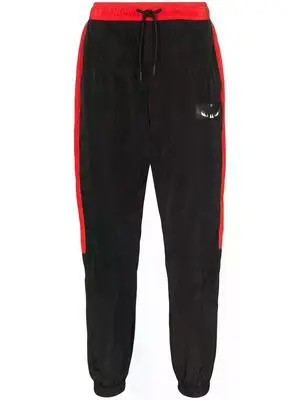 COUNTY OF MILAN Wings Patch Track Pants - Black