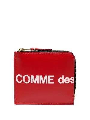 Comme Des Garçons Logo-print Leather Wallet - Red