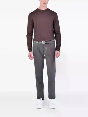 Incotex Textured Straight-leg Jeans - Black