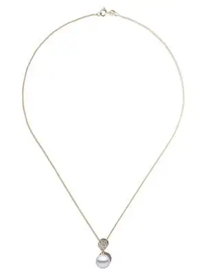 Yoko London 18kt Yellow Freshwater Pearl And Diamond Pendant Necklace - Gold