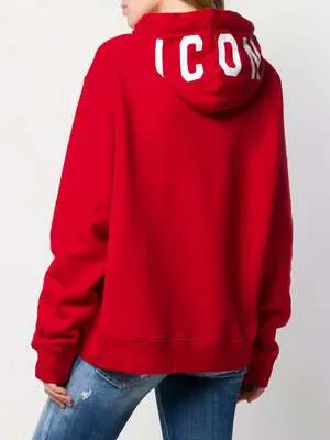 Dsquared2 Icon Print Hoodie - Red