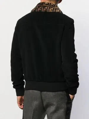Fendi Logo Collar Bomber Jacket