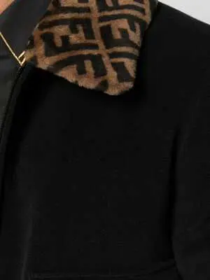 Fendi Logo Collar Bomber Jacket