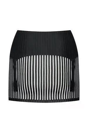 MAISON CLOSE Striped Suspender Skirt