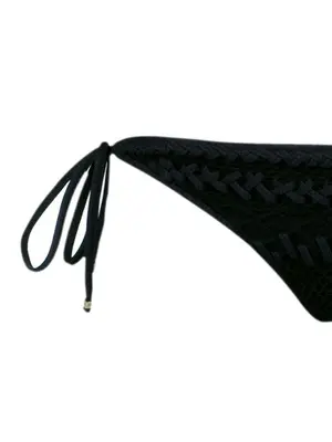 AMIR SLAMA Woven Bikini Set - Black