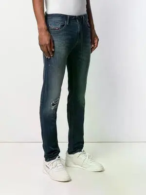 DIESEL® Thommer Jogg Jeans Dark Wash With Ripped Details - Blue