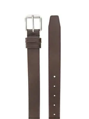 Comme Des Garçons Leather Square Tip Belt - Brown