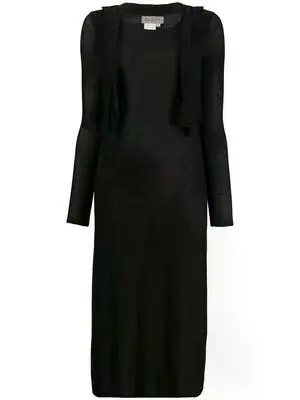 Yohji Yamamoto 1990s Attached Jacket Dress - Black