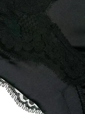 Dolce & Gabbana Lace-detail Satin Briefs - Black