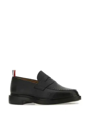 Thom Browne Pebble-grain Penny Loafers - Black