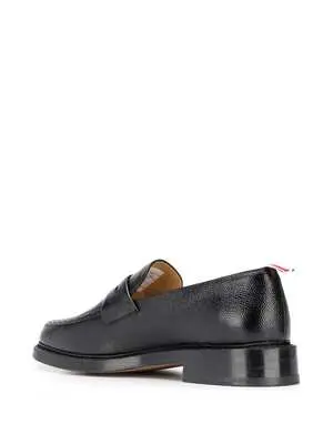 Thom Browne Pebble-grain Penny Loafers - Black