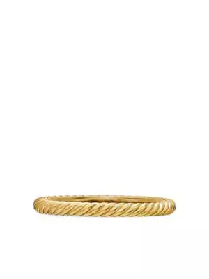 David Yurman 18kt Yellow Cable Collectibles Stack Ring - Gold