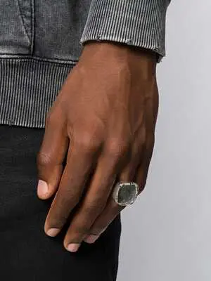 Tobias Wistisen Exposed Set Crystal Ring In Metallic - 20% Off