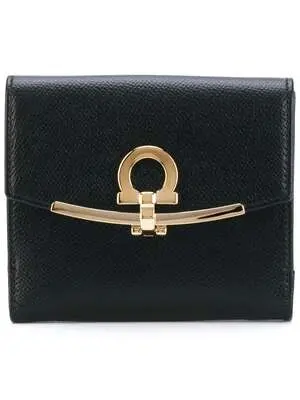 FERRAGAMO Fold-over Clasp Purse 001 Nero