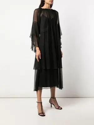 Voz Cascade Silk Dress
