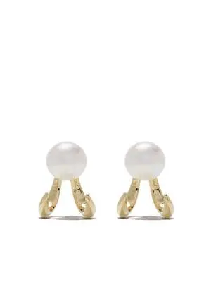 TASAKI 18kt Danger Fang Pearl Earrings - Gold