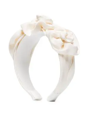 JENNIFER BEHR Triple Rosette Headband - White