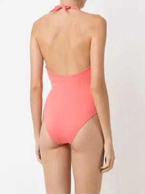 BRIGITTE Deep V-neck Wrapped One Piece Swimsuit