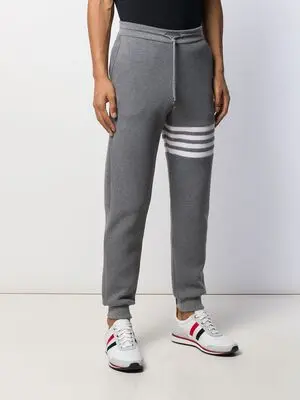 Thom Browne 4-bar Waffle Stitch Track Pants - Grey