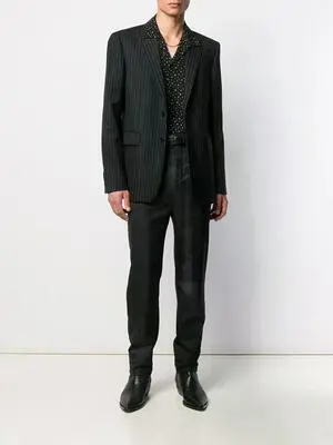 Saint Laurent Pinstriped Buttoned Blazer