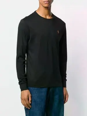 Polo Ralph Lauren Logo-embroidered Long-sleeve T-shirt - Black