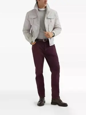 Brunello Cucinelli Rib-trimmed Relaxed-fit Jumper - Grey