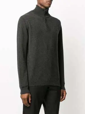 Pringle Of Scotland Fine Knit Zipped Sweater - Grey