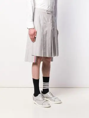 Thom Browne Seersucker Pleated Skirt