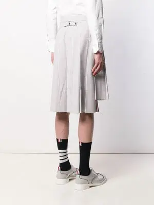 Thom Browne Seersucker Pleated Skirt