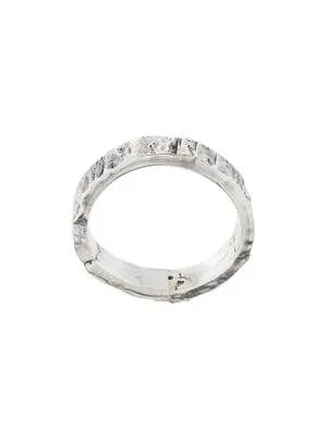 Emanuele Bicocchi Hammered Band Ring - Silver