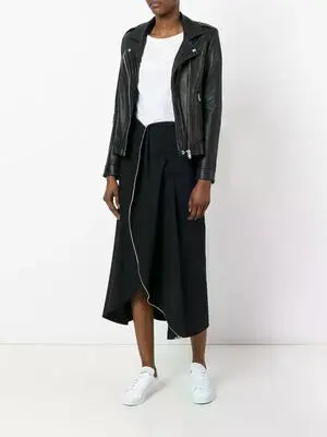 Comme Des Garçons Zip Detail Long Skirt