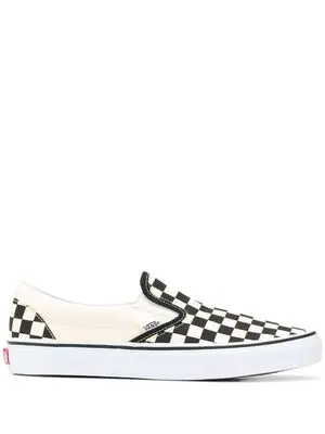 VANS Classic Checkerboard Slip-on Sneakers - White