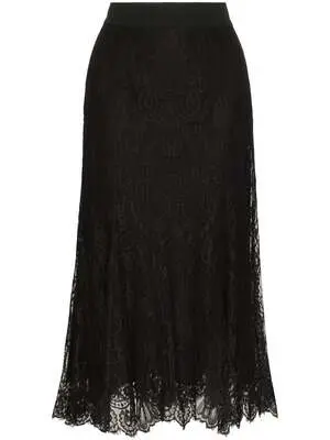 Dolce & Gabbana Chantilly Lace Maxi Skirt - Black