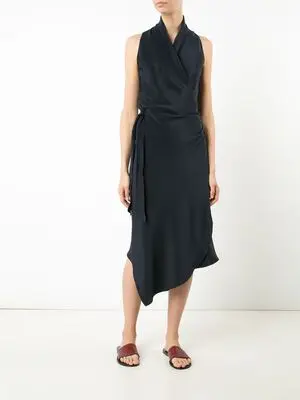PETER COHEN Victor Wrap-style Dress - Blue