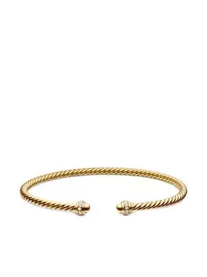 David Yurman 18kt Yellow Cablespira Diamond Bracelet