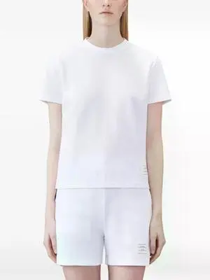 Thom Browne Rwb Stripe Relaxed Piqué T-shirt - Blue
