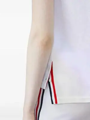 Thom Browne Rwb Stripe Relaxed Piqué T-shirt - Blue
