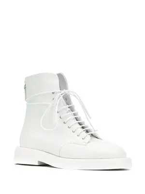 Marsèll Gommello Leather Combat Boots - White