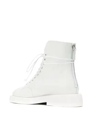 Marsèll Gommello Leather Combat Boots - White