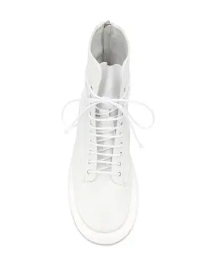 Marsèll Gommello Leather Combat Boots - White