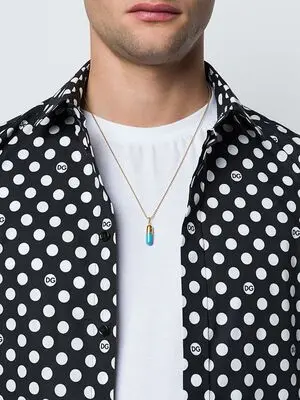 TRUE ROCKS Small Pill Pendant Necklace - Gold