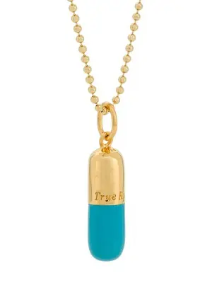 TRUE ROCKS Small Pill Pendant Necklace - Gold