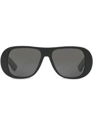 Alexa Chung X Sunglass Hut Curved Frame Sunglasses - Black
