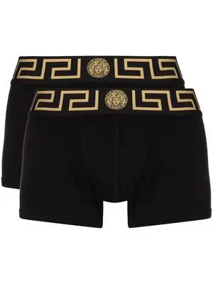 Versace Greca Border Boxer Briefs - Black