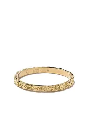 WOUTERS & HENDRIX 18kt Snail Diamond Chain Ring - Gold