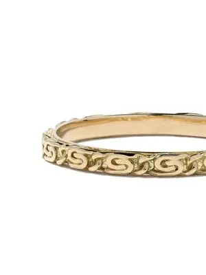 WOUTERS & HENDRIX 18kt Snail Diamond Chain Ring - Gold