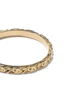 WOUTERS & HENDRIX 18kt Snail Diamond Chain Ring - Gold