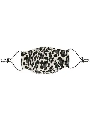 MOSTLY HEARD RARELY SEEN Cheetah Print Face Mask - Black