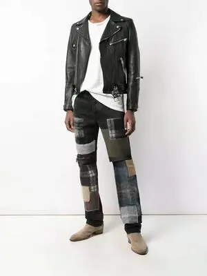 Amiri Mohair Patchwork Loose Jeans